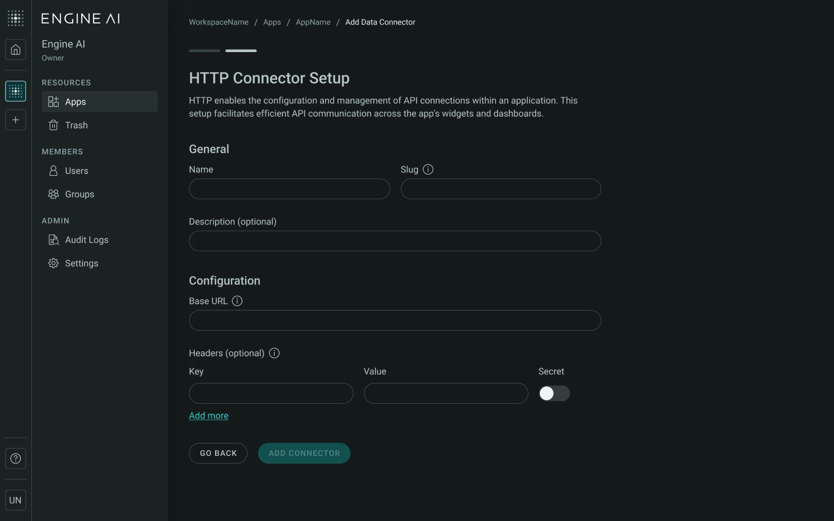 HTTP Connector Configuration - Engine AI Platform Documentation
